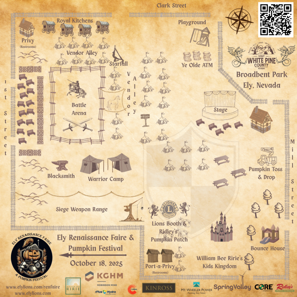 Ren Faire & Pumpkin Fest 2025 – Map & Schedule – Ely Lions Club